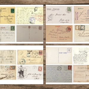 Postcard Ephemera for Junk Journals, Postcards Junk Journal Ephemera ...