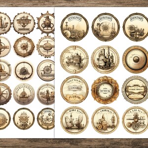 Steampunk Junk Journal Printable Ephemera Industrial Junk Journal Tags ...