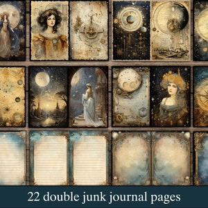 Moon Junk Journal Ephemera Printable Embellishments Celestial Junk ...