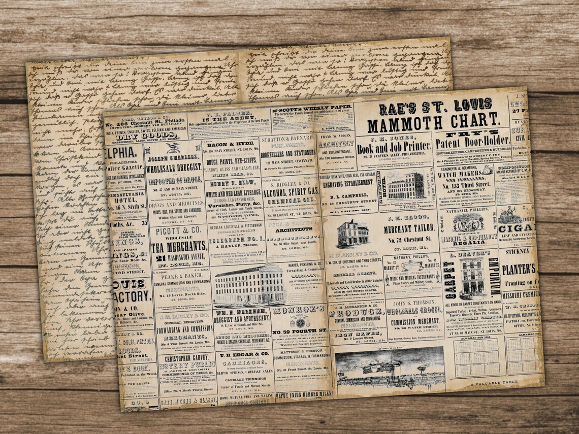 Journal Pages, Vintage Junk Journal Old Paper Bundle, Junk Journal ...