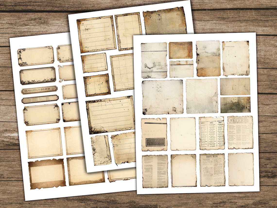 Printable Blank Labels Junk Journal Labels Tags Vintage Ephemera for ...