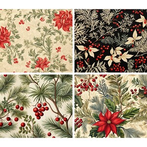 Christmas Scrapbook Paper Christmas Pattern Winter Junk Journal Pages ...