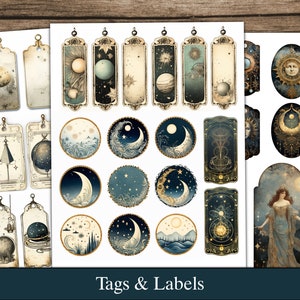 Moon Junk Journal Ephemera Printable Embellishments Celestial Junk ...