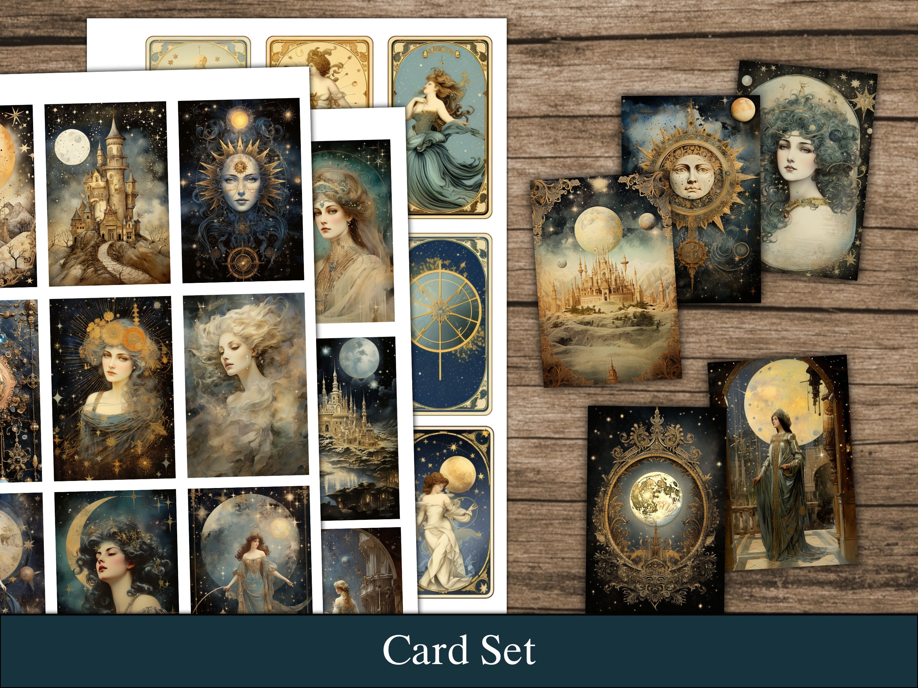 Moon Junk Journal Ephemera Printable Embellishments Celestial Junk ...