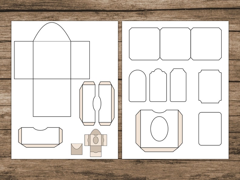 Junk Journal Folio Templates Pockets Template Insert Template Scrapbook ...