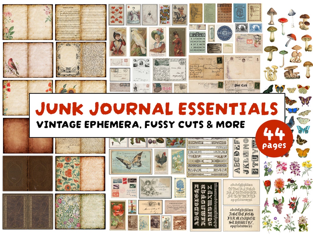 Junk Journal Ephemera Kit| Ephemera Pack for Journals | Ephemera Bundle ...