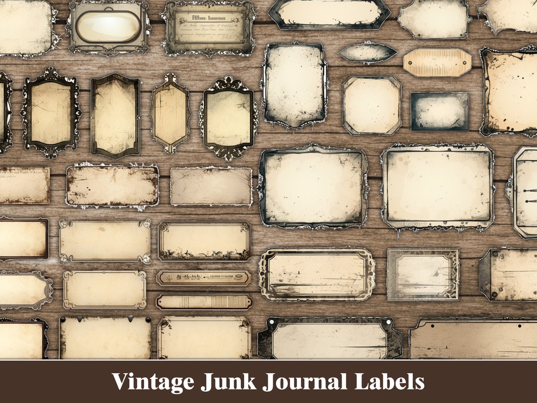 Printable Blank Labels Junk Journal Labels Tags Vintage Ephemera for ...