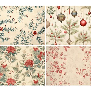 Christmas Scrapbook Paper Christmas Pattern Winter Junk Journal Pages ...