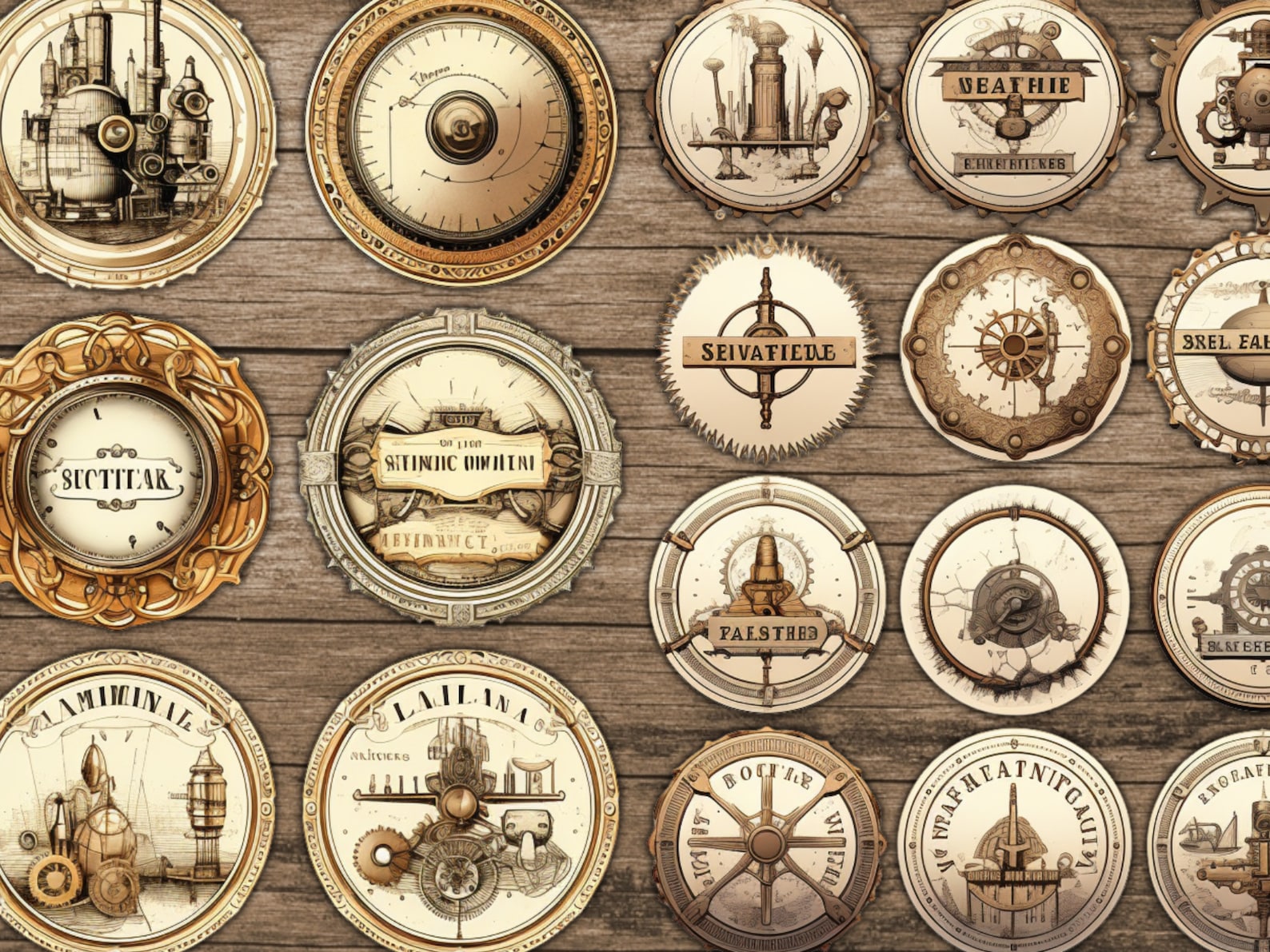 Steampunk Junk Journal Printable Ephemera Industrial Junk Journal Tags ...
