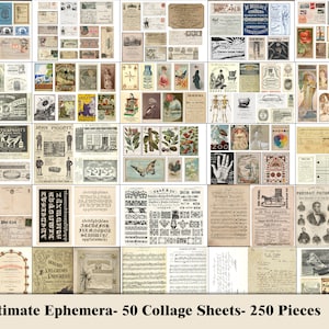 Ephemera for Junk Journals Vintage Junk Journal Kit Ephemera Pack ...