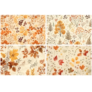 Fall Scrapbook Paper Autumn Junk Journal Pages Orange Digital Paper ...