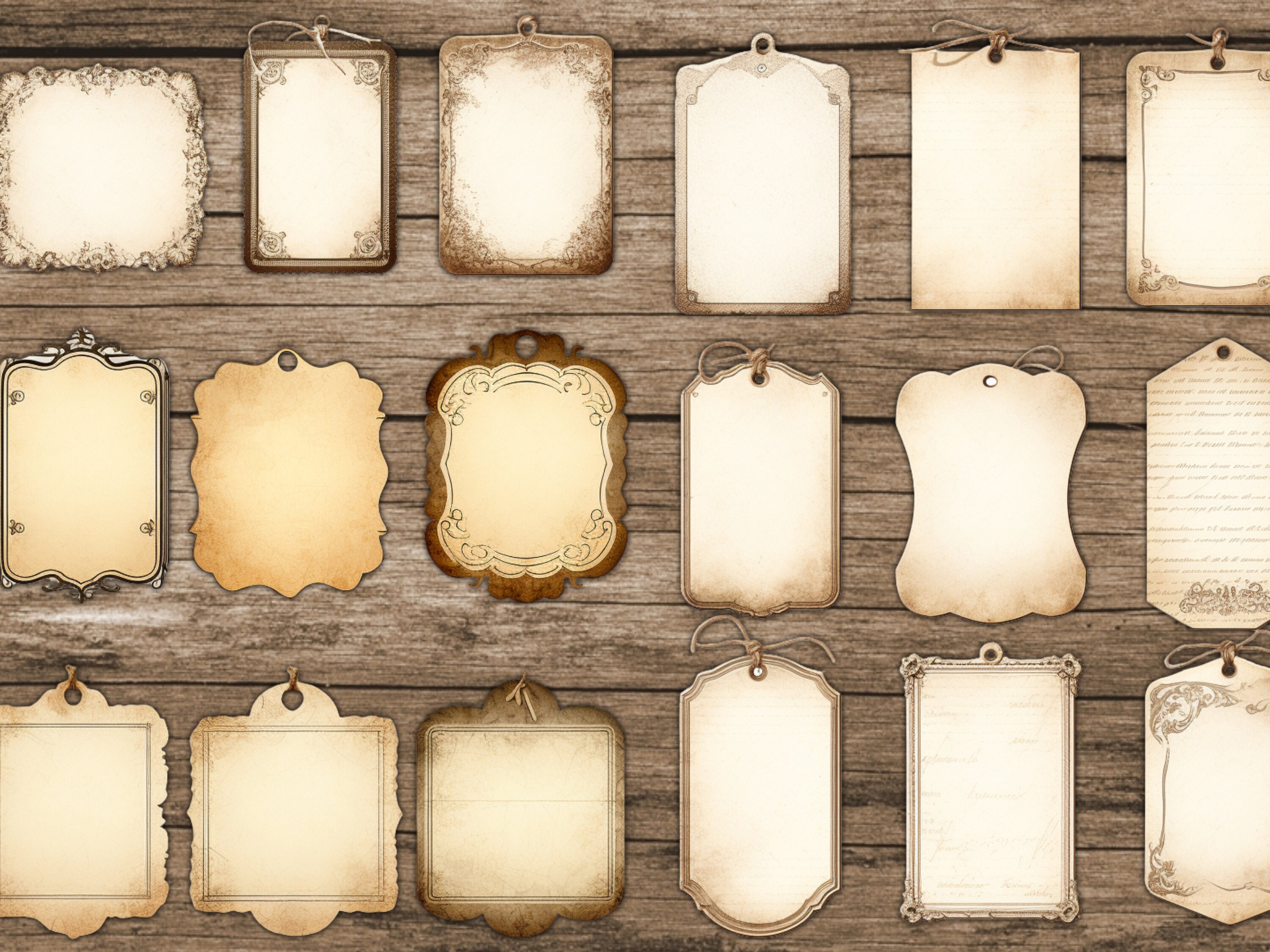 Printable Blank Labels, Junk Journal Labels Tags, Vintage Ephemera ...