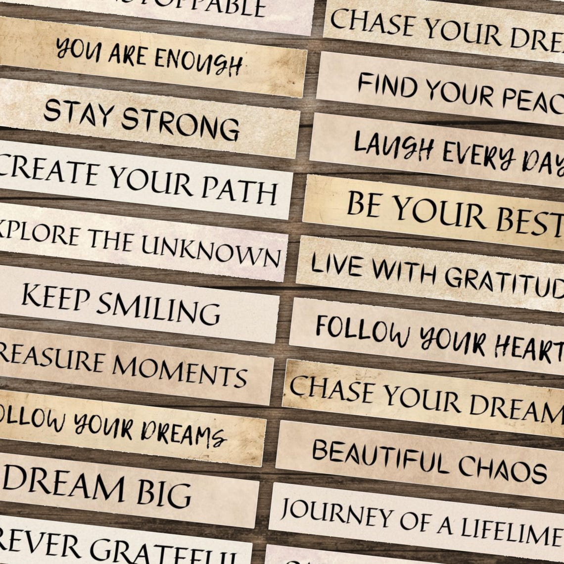Quotes & Words Vintage Labels | Junk Journal Ephemera Digital Collage ...