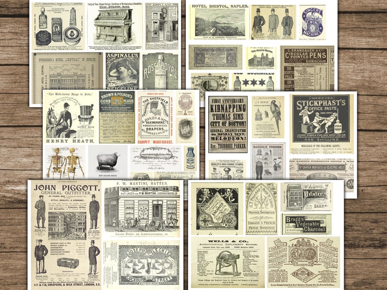 Ephemera for Junk Journals, Vintage Ephemera Pack, Ephemera Bundle, Old ...