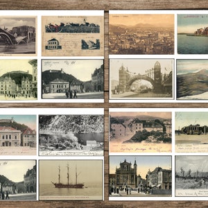 Postcard Ephemera for Junk Journals, Postcards Junk Journal Ephemera ...