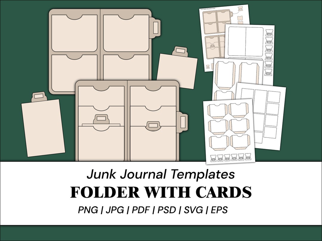 Junk Journal Folio Templates Folder Template Envelope Template Tags ...