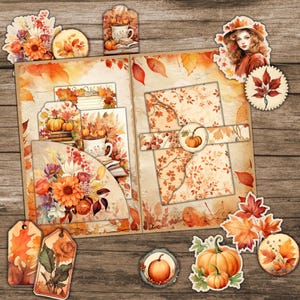 Autumn Junk Journal Kit Fall Junk Journal Ephemera Fall Printables ...