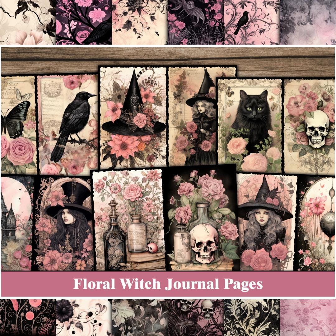 Witch Junk Journal Kit Bundle Celestial Witchy Moon Ephemera Printable ...