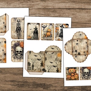 Halloween Junk Journal Kit Junk Journal Pages Tags Cards Pockets ...