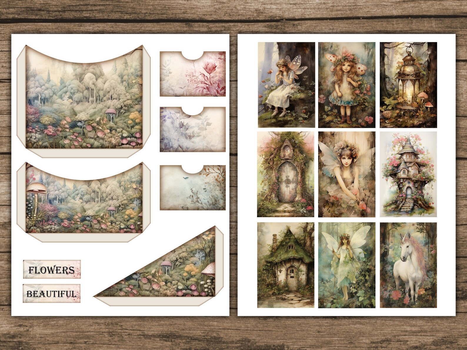 Fairy Forest Junk Journal Supplies, Magic Woodland Junk Journal Kit ...