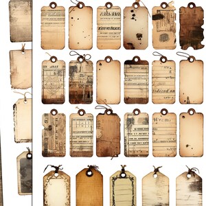 Grungy Junk Journal Tags Printable Ephemera Industrial Junk Journal ...