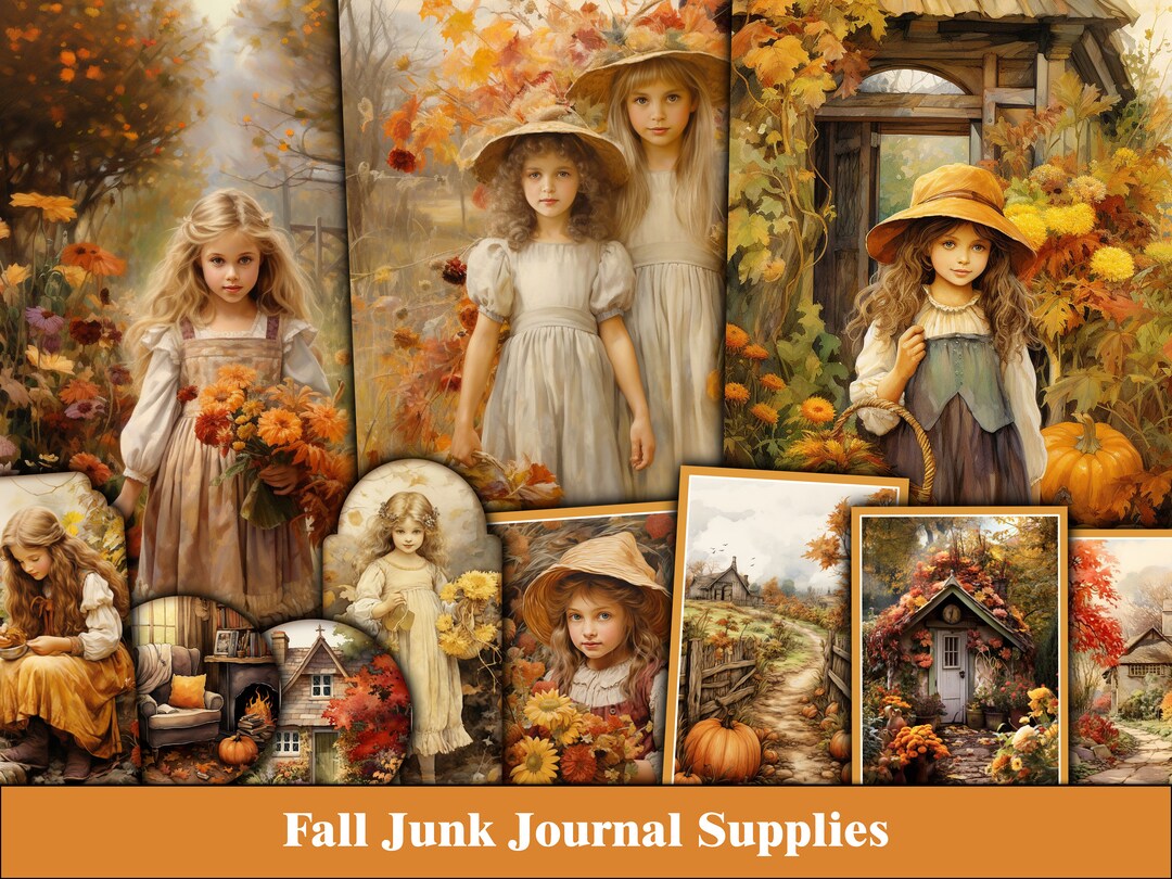 Fall Junk Journal Kit Autumn Junk Journal Ephemera Printable Tags ...