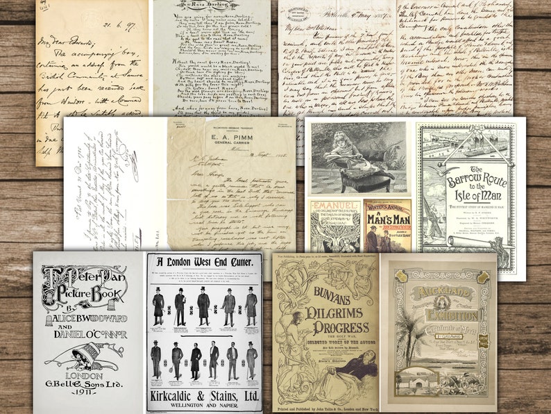 Ephemera for Junk Journals, Vintage Ephemera Pack, Ephemera Bundle, Old ...