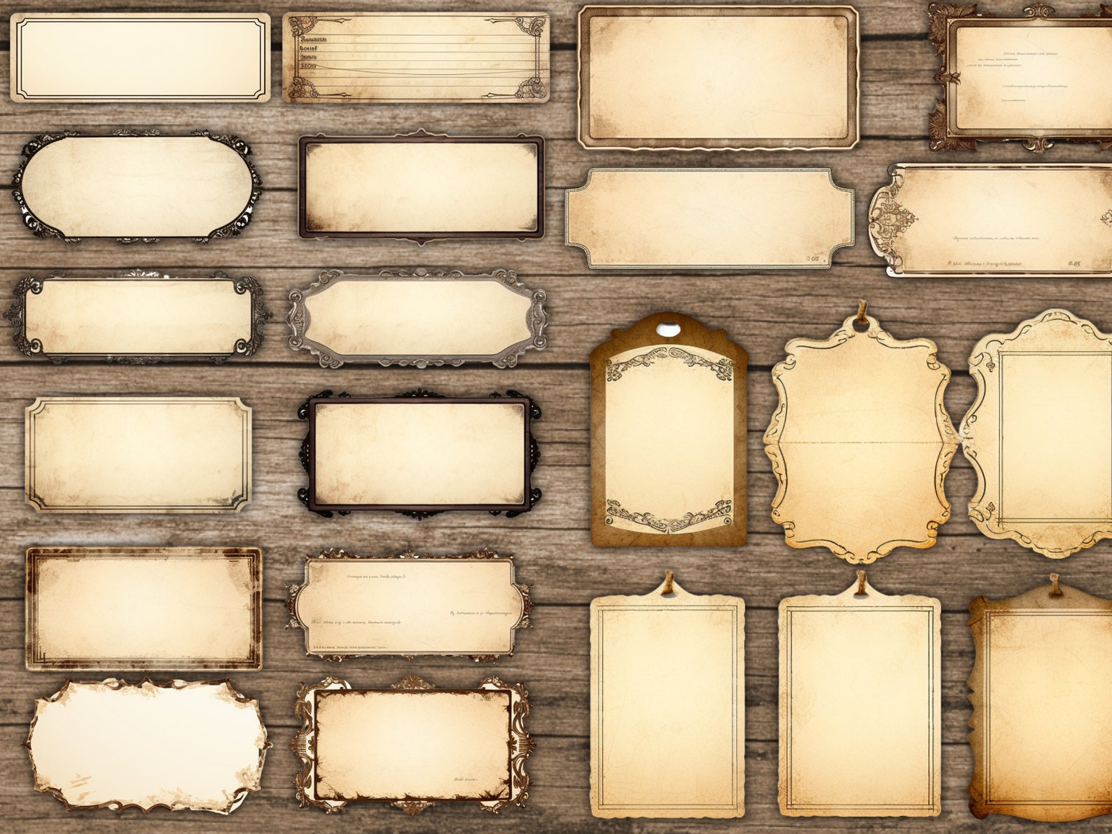 Printable Blank Labels, Junk Journal Labels Tags, Vintage Ephemera ...