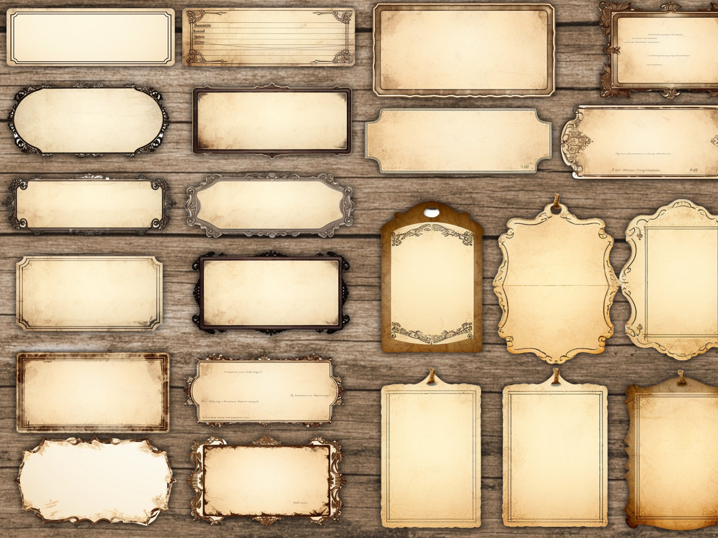 Printable Blank Labels, Junk Journal Labels Tags, Vintage Ephemera ...