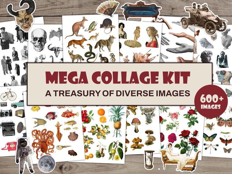 Mega Collage Kit | 600+ Fussy Cut Images | Magazines for College ...