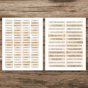 Quotes & Words Vintage Labels | Junk Journal Ephemera Digital Collage ...