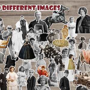 Cutouts of People, 40 Collage Sheets, 400+ Fussy Cut People, Vintage ...