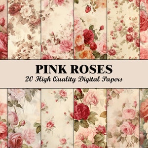 Floral Scrapbook Paper Pack Junk Journal Template Pink Blue Yellow ...