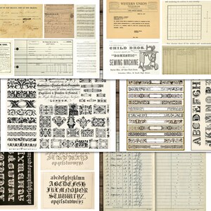 Ephemera for Junk Journals, Vintage Ephemera Pack, Ephemera Bundle, Old ...