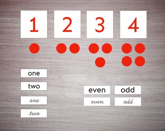 Editable Montessori Math Worksheet for Even and Odd Numbers | Lesson ...