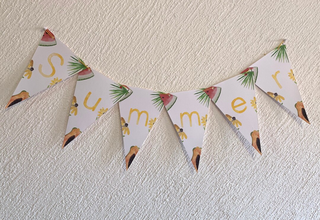 Summer Bunting, Printable - Etsy