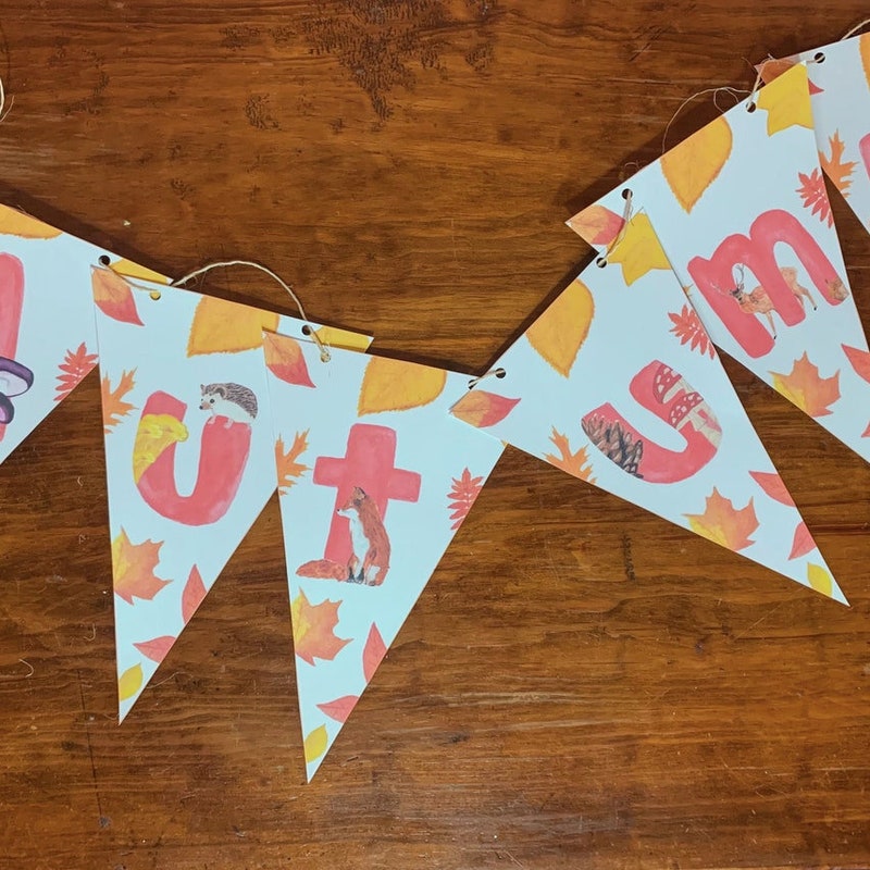 Autumn Bunting - Etsy
