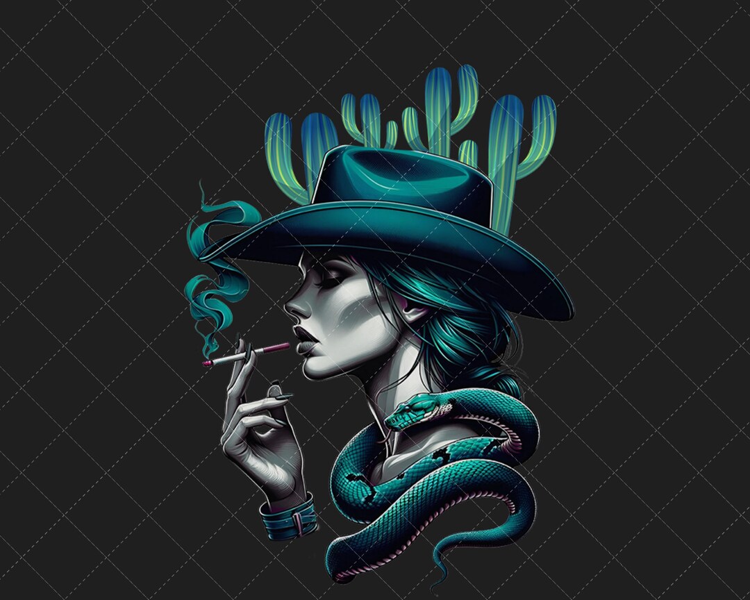Badass Cowgirl With Snake PNG, Western Rodeo Art (digital Download) - Etsy
