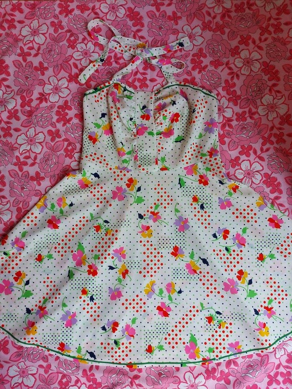 Vintage 70s does 50s Diolen Loft Mini Dress - Gem