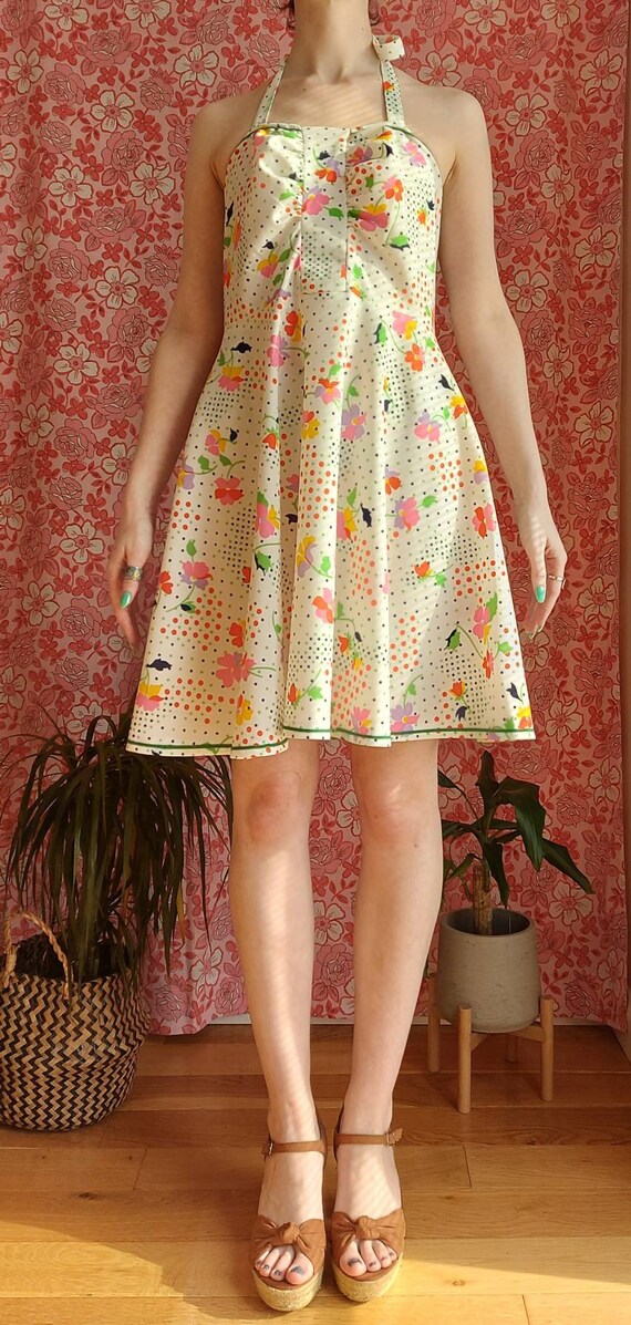 Vintage 70s does 50s Diolen Loft Mini Dress - Gem