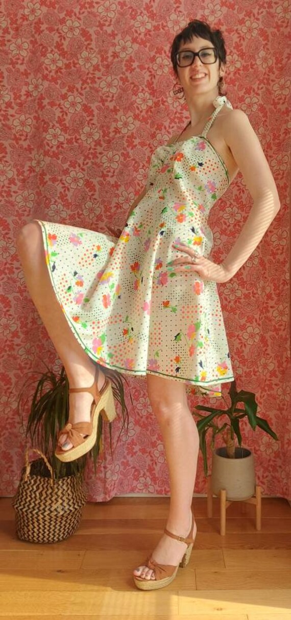 Vintage 70s does 50s Diolen Loft Mini Dress - Gem