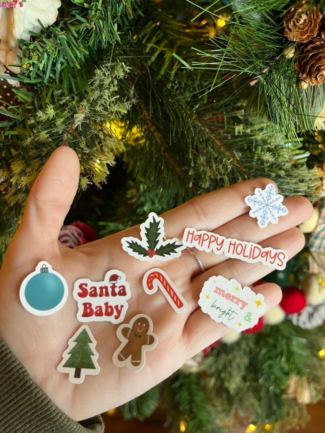 Mini Christmas Sticker Pack - Etsy