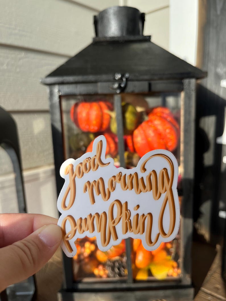 Good Morning Pumpkin Sticker - Etsy