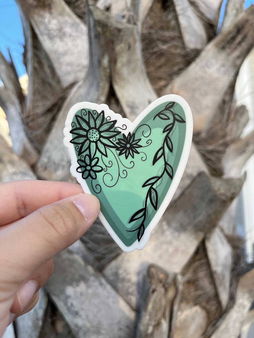 Goth Heart Sticker - Etsy