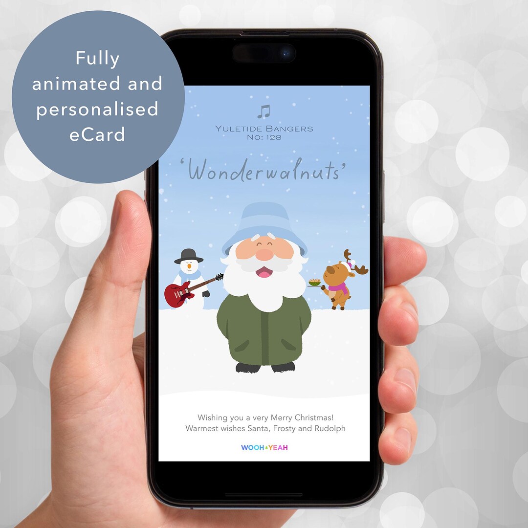 Britpop and Rock Fans Animated Christmas Ecard With Personalisation - Etsy
