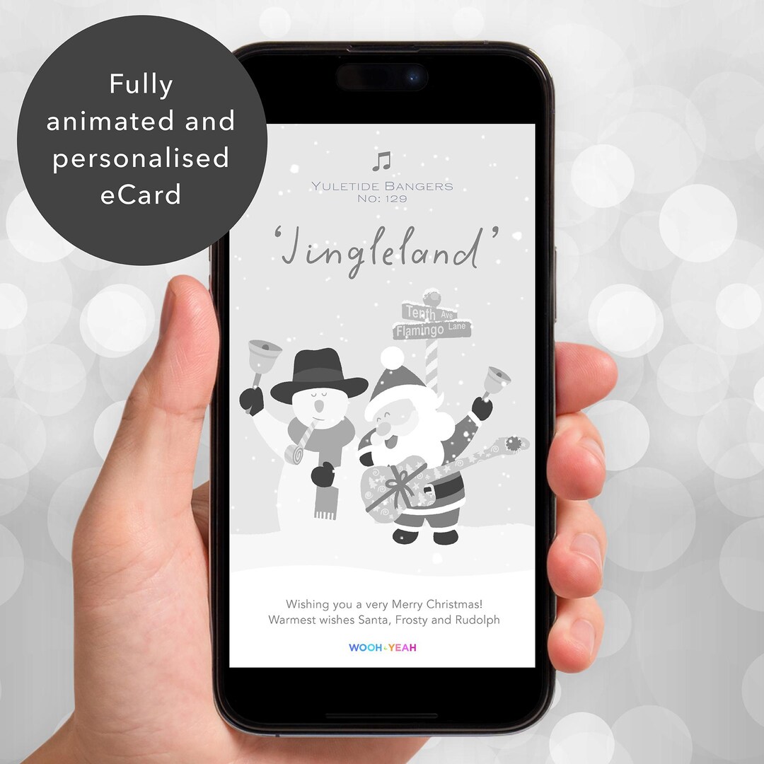 Classic Rock Fans Animated Christmas Ecard With Personalisation - Etsy