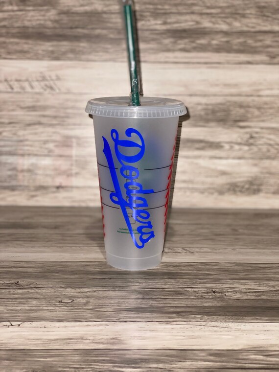 LA Dodgers Tumbler / Starbucks Venti Cold Cup / Dodger Cup / | Etsy