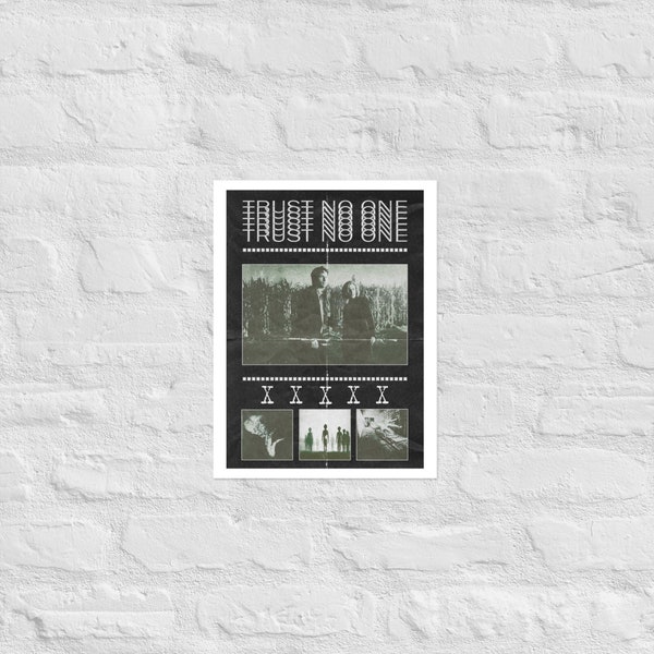 X Files Trust No One Poster - Etsy