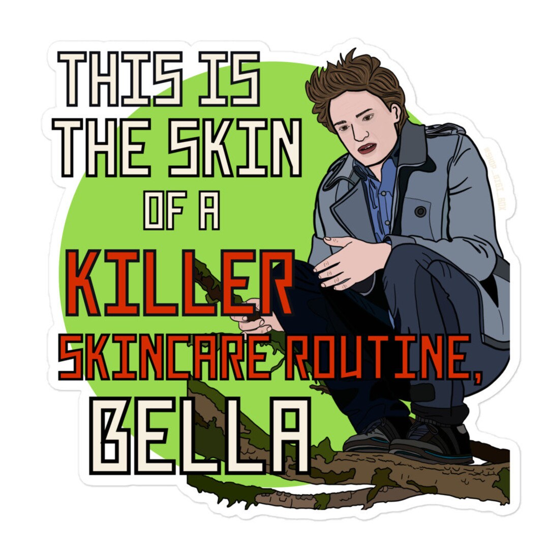 Twilight Edward Cullen Skincare Sticker - Etsy