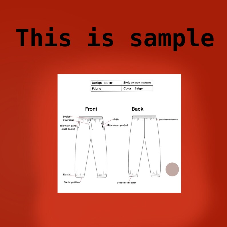 Tech Pack Templates for Fashion Designing, Fashion Spec Sheet and ...